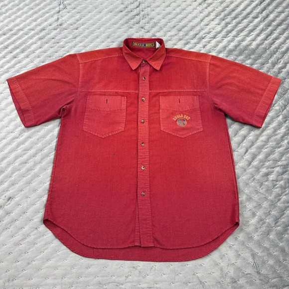 Bugle Boy | Shirts | Vintage 9s Bugle Boy Shirt Mens Large Red Ombre ...